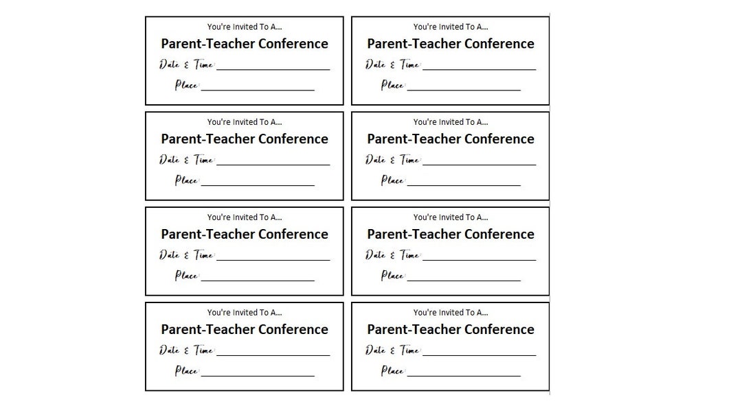 Editable Parent Teacher Conference, Parent Teacher Conference ...