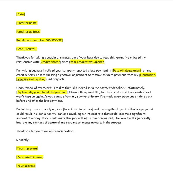 Goodwill Letter Template - Etsy