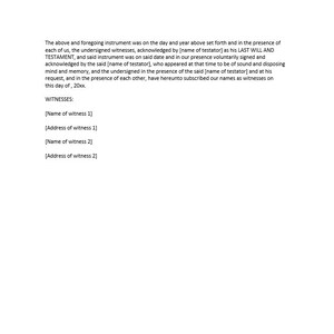 Last Will Template, Last Will Letter, Last Will Letter Template, Final ...