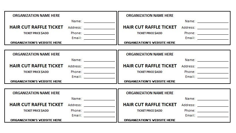 Editable Hair Cut Raffle Ticket, Hair Cut Raffle, Enter to Win ...