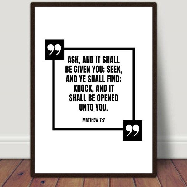 Matthew 7 7 - Etsy