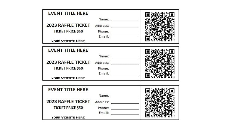 Editable Raffle Ticket, Enter to Win Printable Ticket, Printable Raffle ...