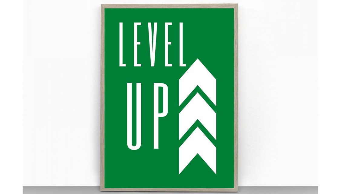 Level up Print,gamer Wall Art,gaming Print,video Game Decor,printable ...