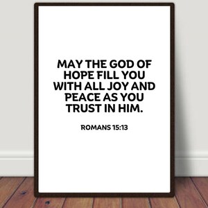 May the God of Hope Fill You With All Joy.., Romans 15:13, Religion ...