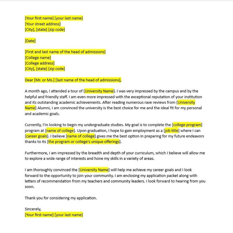 College Admission Recommendation Letter - Etsy