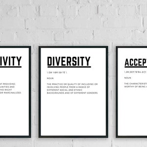 Set of 3 Social Justice Prints, Diversity Print, Together Print ...