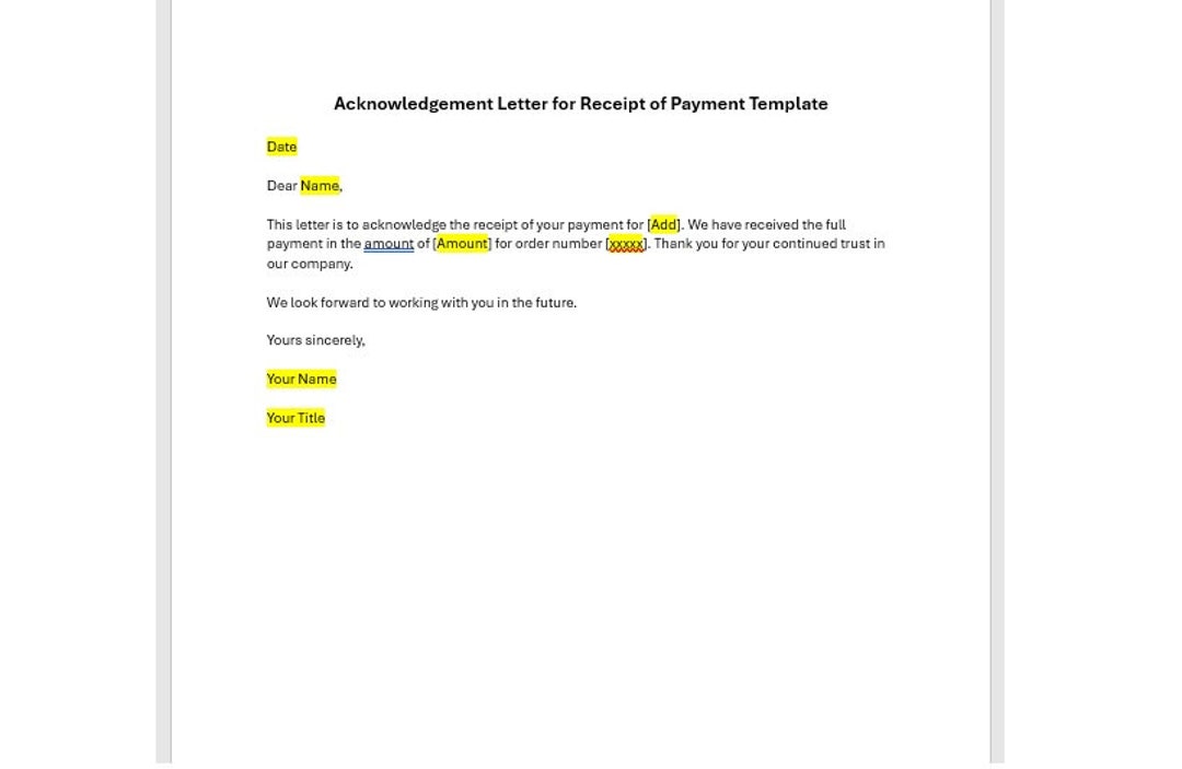 Acknowledgement Receipt Of Payment Acknowledgement Receipt Of Payment