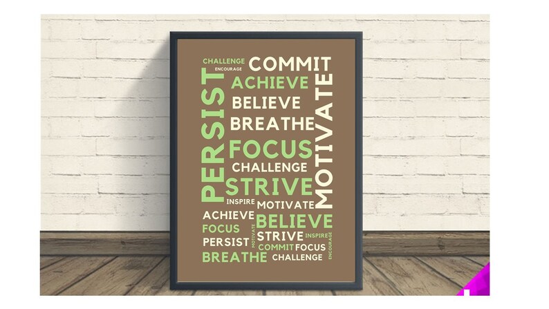 Gym Wall Art Decal Word Cloud Typography Design - Etsy