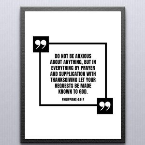 Do Not Be Anxious About Anything...,philippians 4:6-7, Religion Print ...