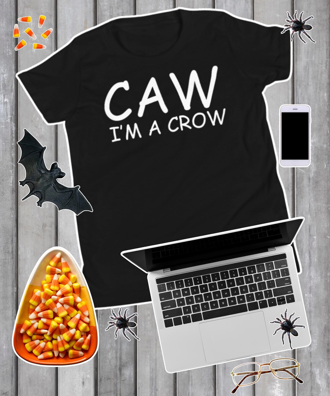 Caw I'm a Crow, Lazy Halloween Costume Shirt, Funny Halloween Outfit ...