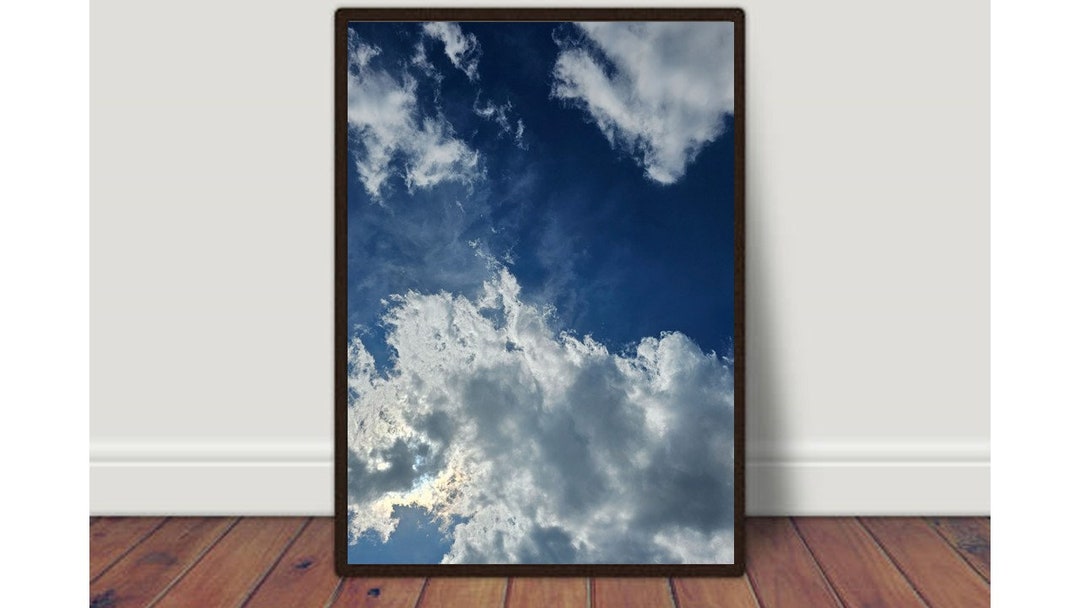 Blue Sky Print, Cloud Photo, Summer Decor Digital Print, Clouds Wall ...