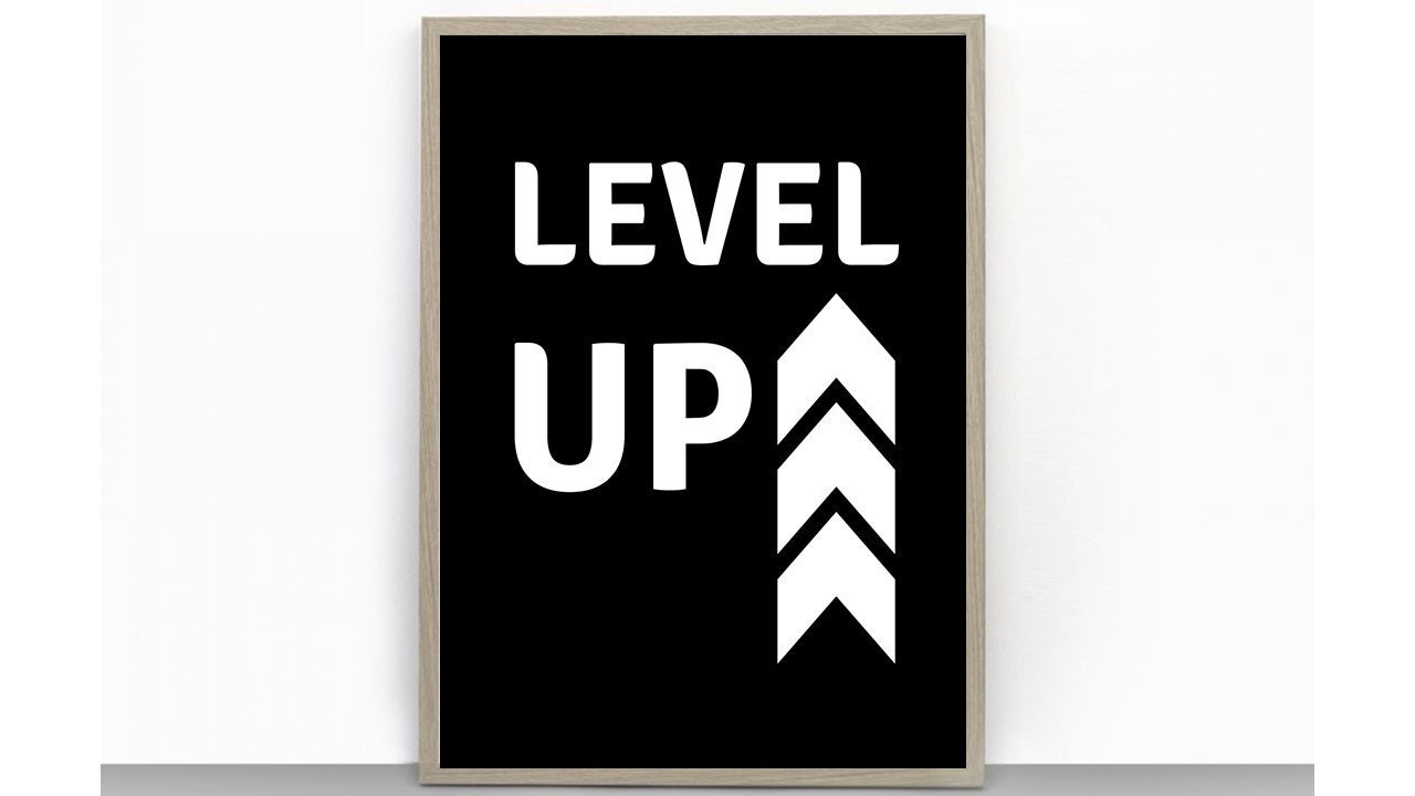 Level up Print,gamer Wall Art,gaming Print,video Game Decor,printable ...