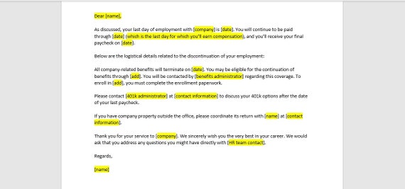 46+ Employee Termination Letter Template - NeetikaLiam 46+ Employee Termination Letter Template - NeetikaLiam