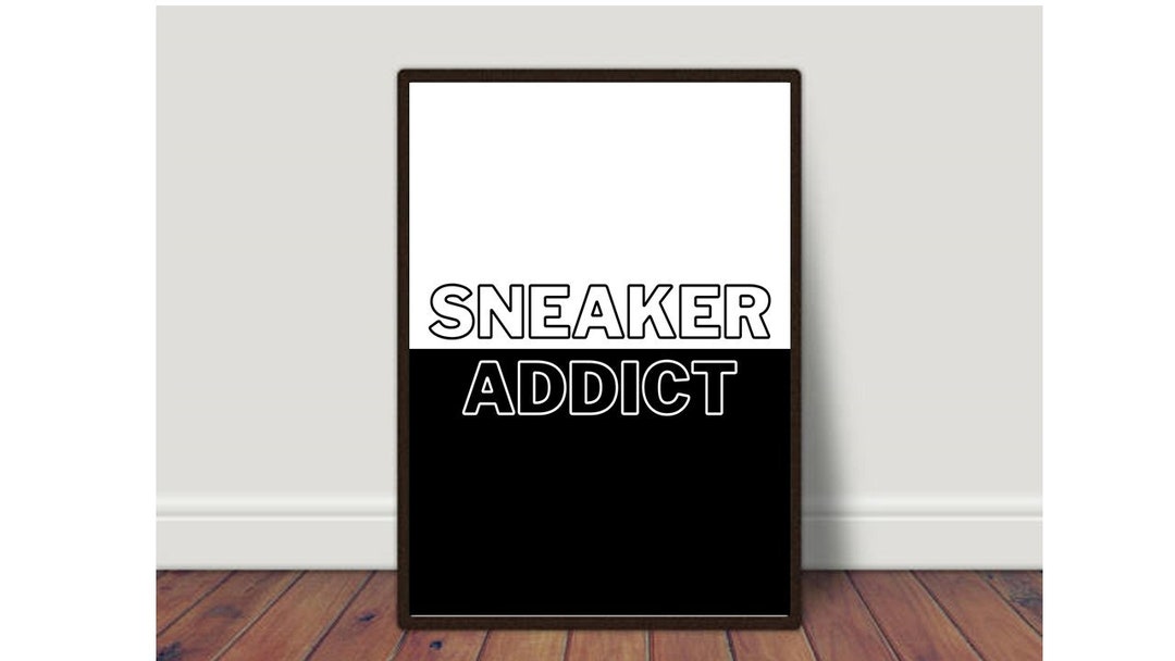 Sneaker Addict Print, Wand Print, Sneaker Liebhaber, Sneaker Print ...