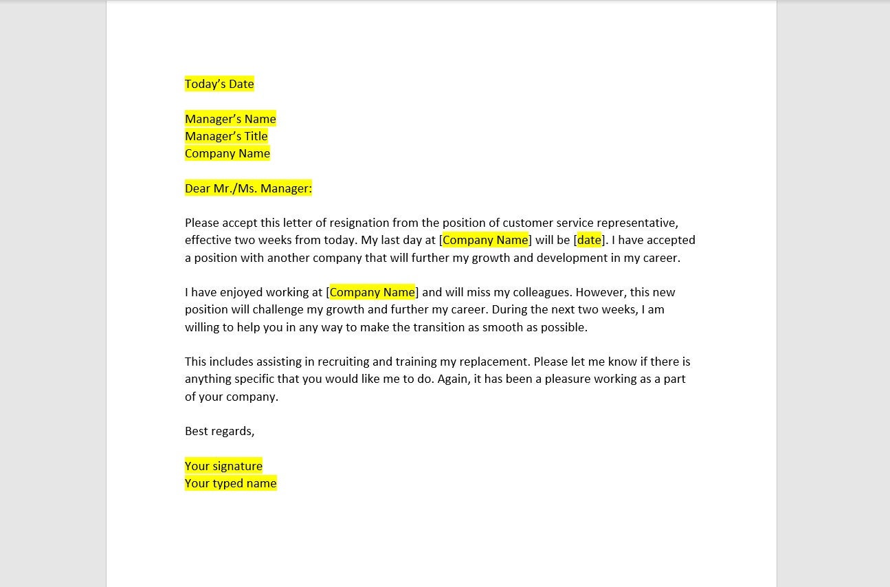 Customer Service Rep, Customer Service Rep Letter, Customer Service Rep ...