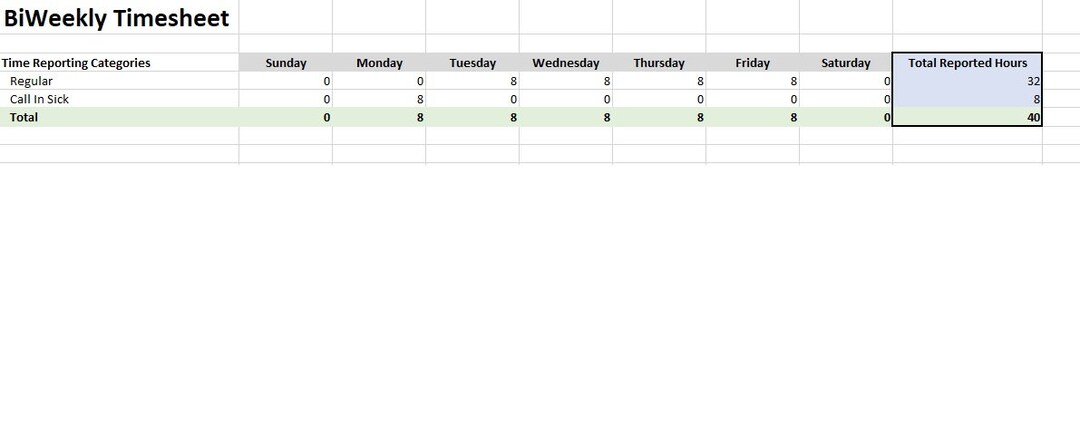 Editable Biweekly Timesheet, Biweekly Timesheet, Biweekly Timesheet ...