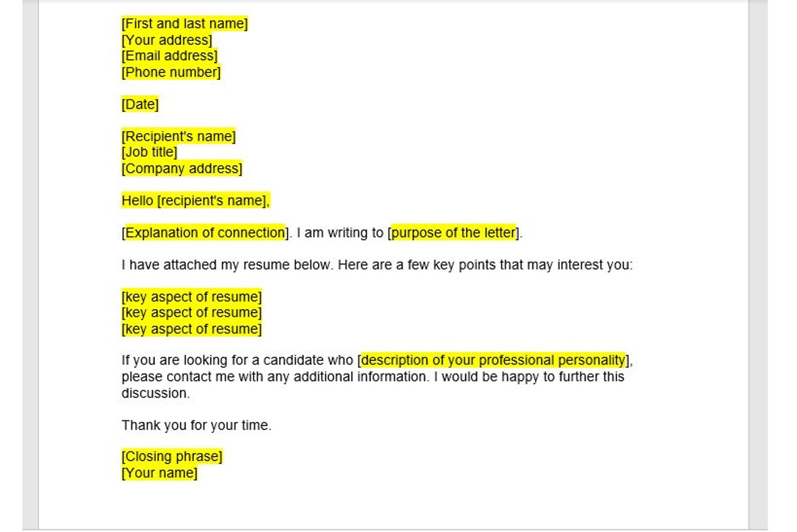 Networking Letter, Networking Template Letter, Networking Template ...