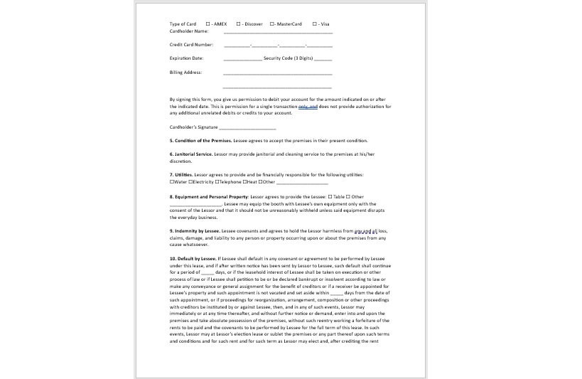 Massage Therapist Booth Rental Agreement, Massage Therapist Booth Rental Agreement Template ...