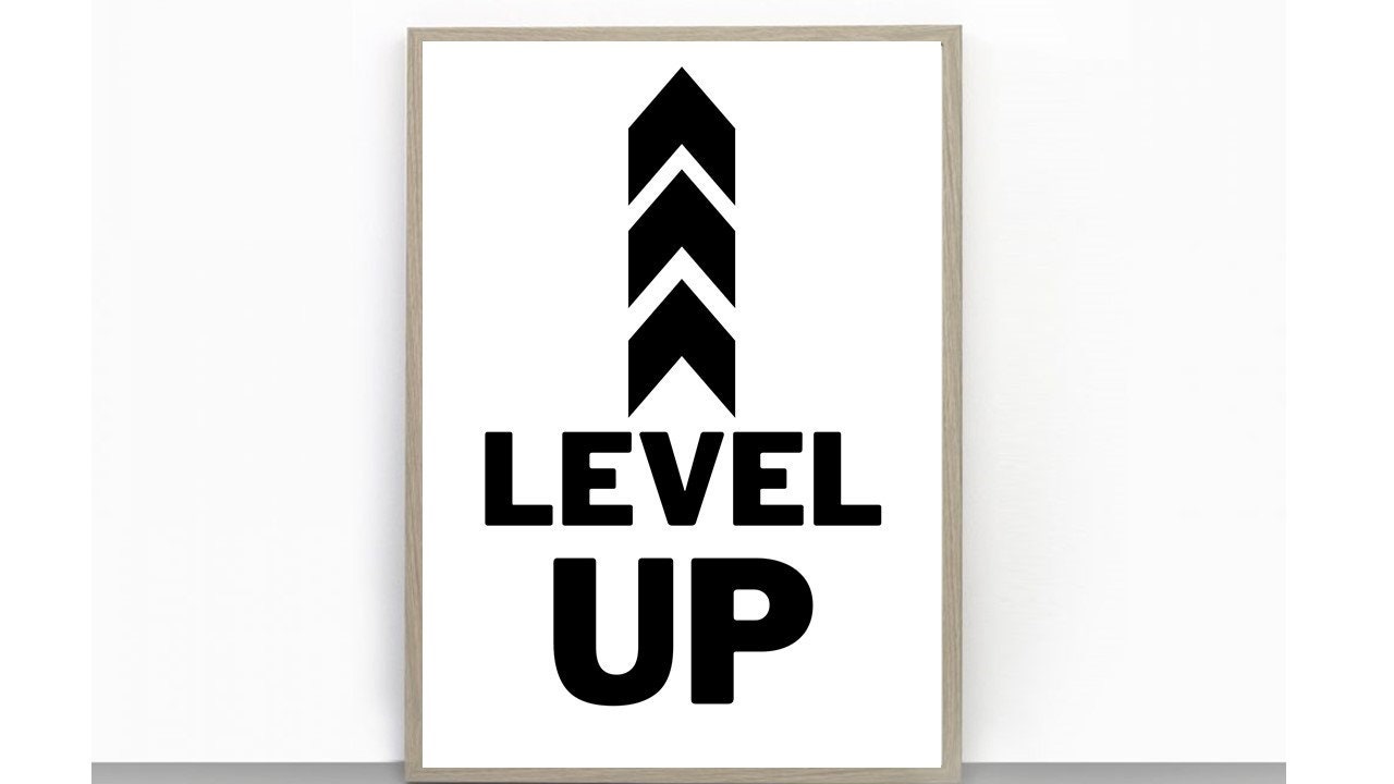 Level up Print,gamer Wall Art,gaming Print,video Game Decor,printable ...