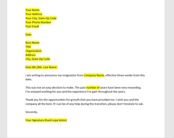 Three Weeks Template - Etsy