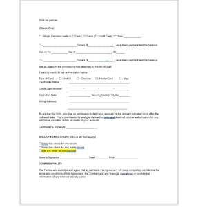 Editable Riding Lawn Mower Bill of Sale Template, Editable Bill of Sale ...