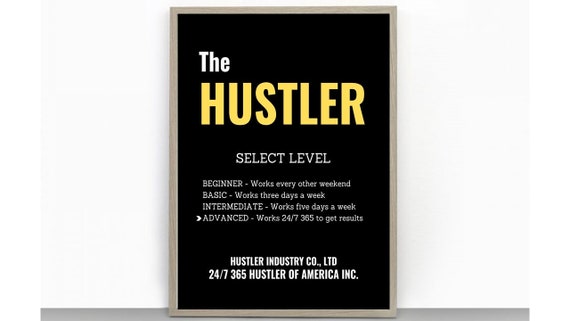 Entrepreneur Print Hustle Poster Motivational Wall Decor - Etsy France