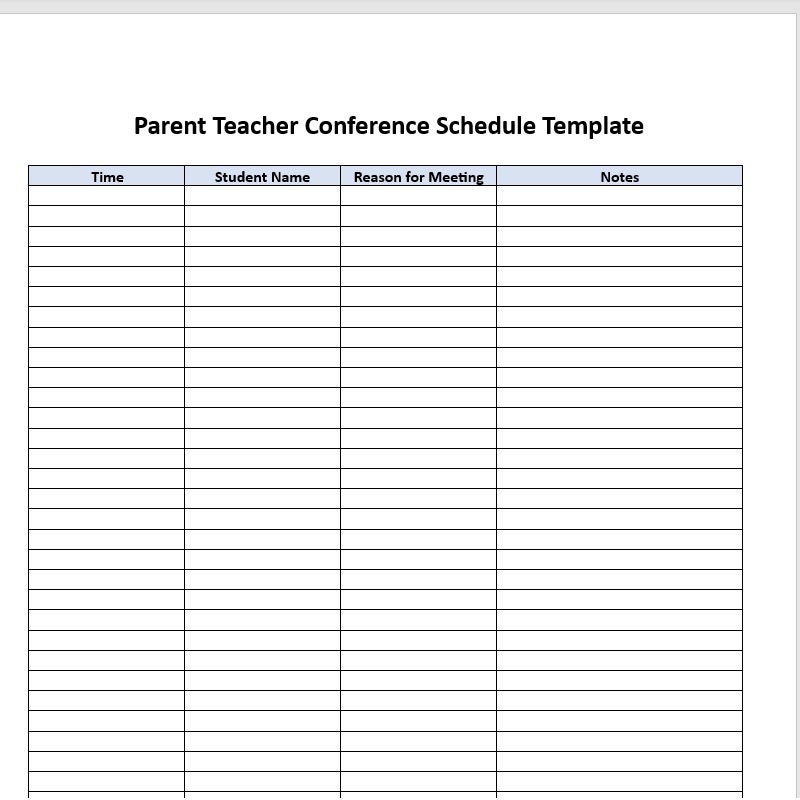 Parent Teacher Conference Letter - Etsy