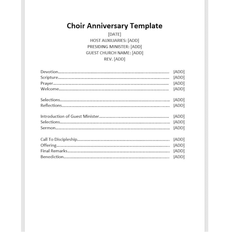 Choir Invitation - Etsy