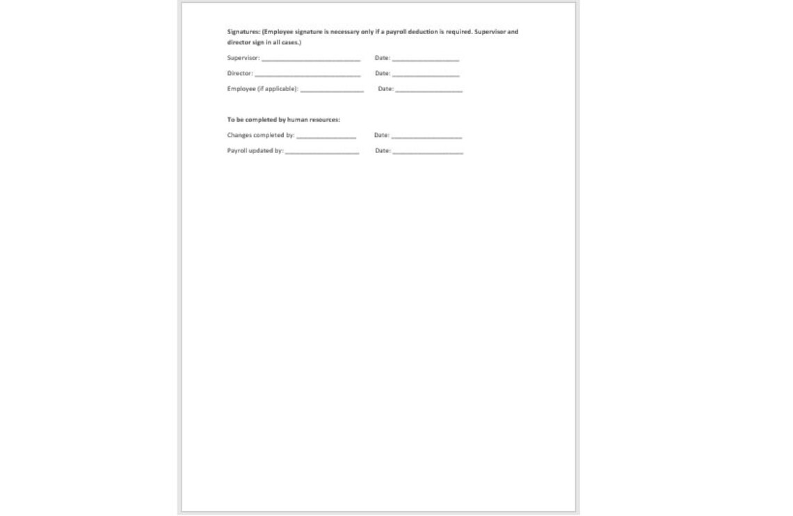 Editable Employment Status, Employment Status Change Template, Job ...