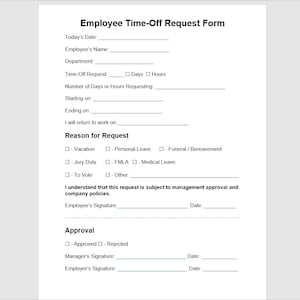 Employee Request Days Off - Etsy
