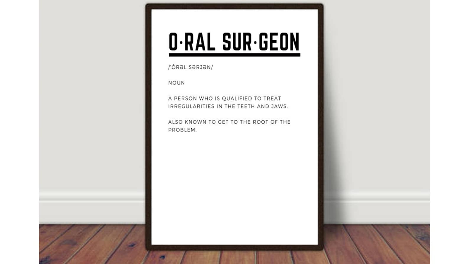 Oral Surgeon Definition Print, Oral Surgeon Student Gift, Oral Surgeon ...