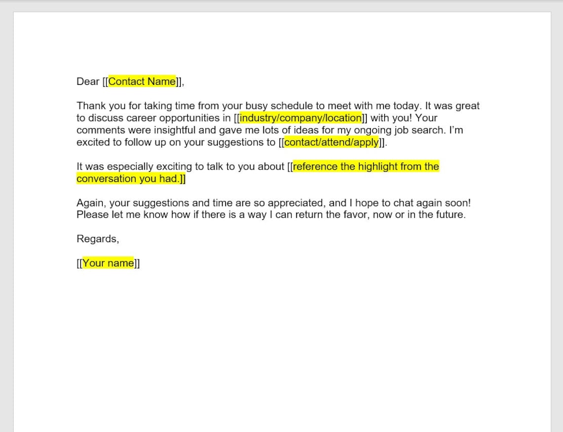 Interview Thank You Letter Template, Thank You Letter, Thank You ...