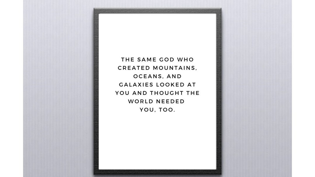 The Same God Who Created Mountains..., Christian Print, Christian Wall ...