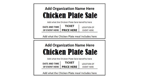 Plate Sale Fundraiser