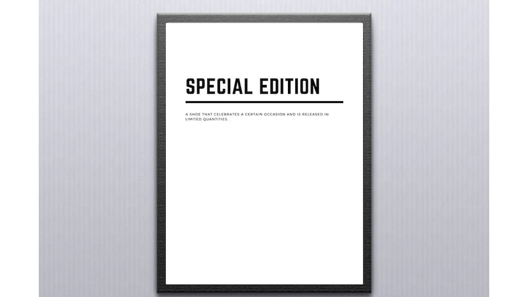 Special Edition Definition Definition Wall Print Sneaker - Etsy
