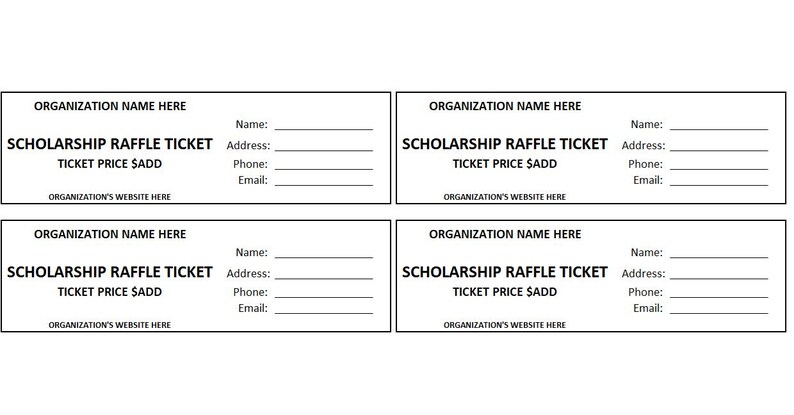 Editable Scholarship Raffle Ticket, Scholarship Raffle, Enter to Win ...