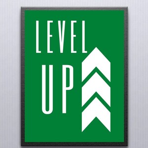Level up Print,gamer Wall Art,gaming Print,video Game Decor,printable ...