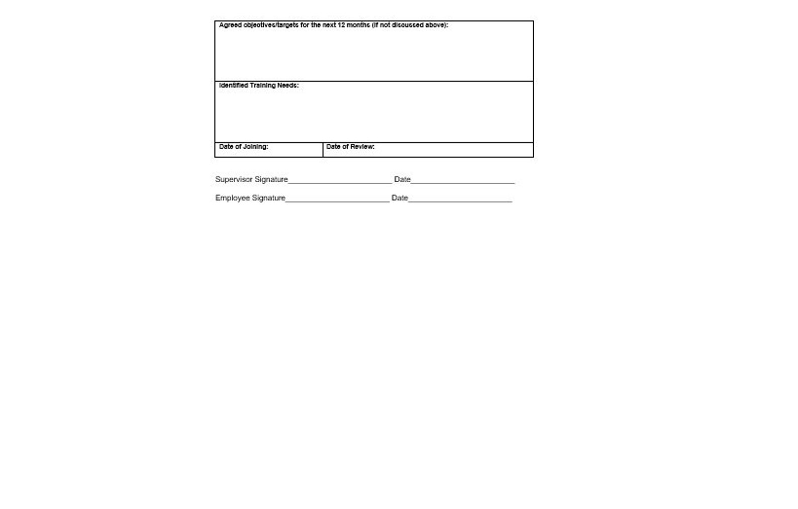 New Hire Probation Form Template, New Hire Probation Form, Probation ...