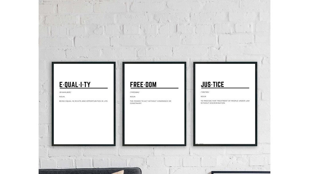 Set of 3 Social Justice Prints, Diversity Print, Equality Print ...