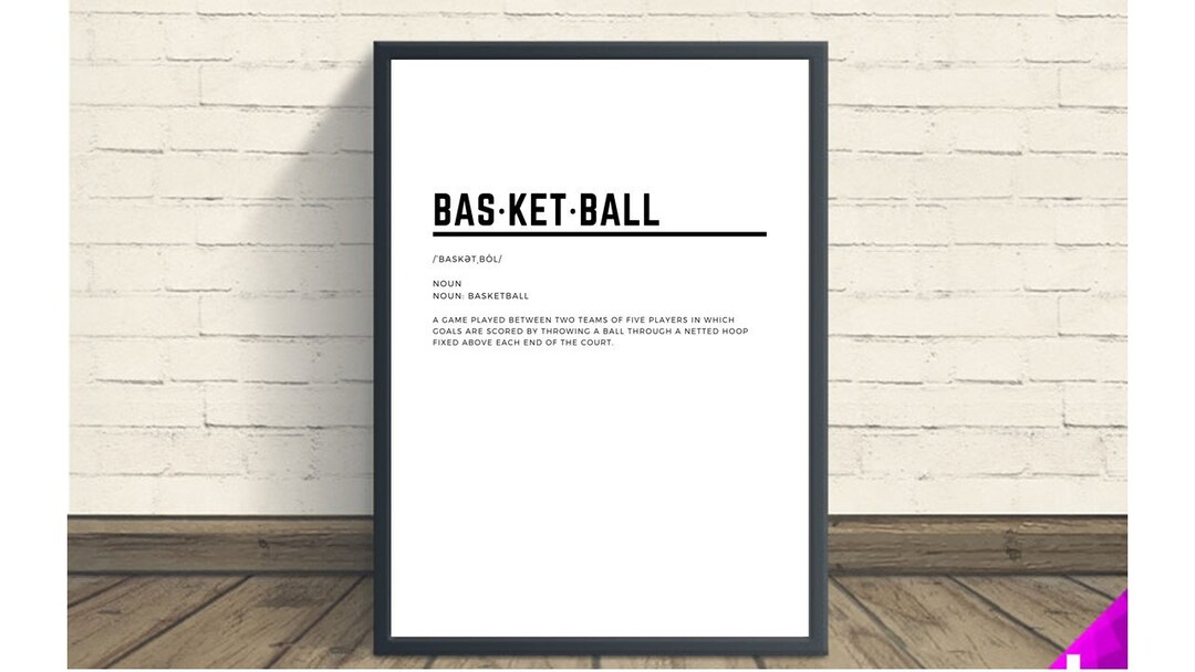 Basketball Definition, Basketball, Basketball Decor, Definition Print ...