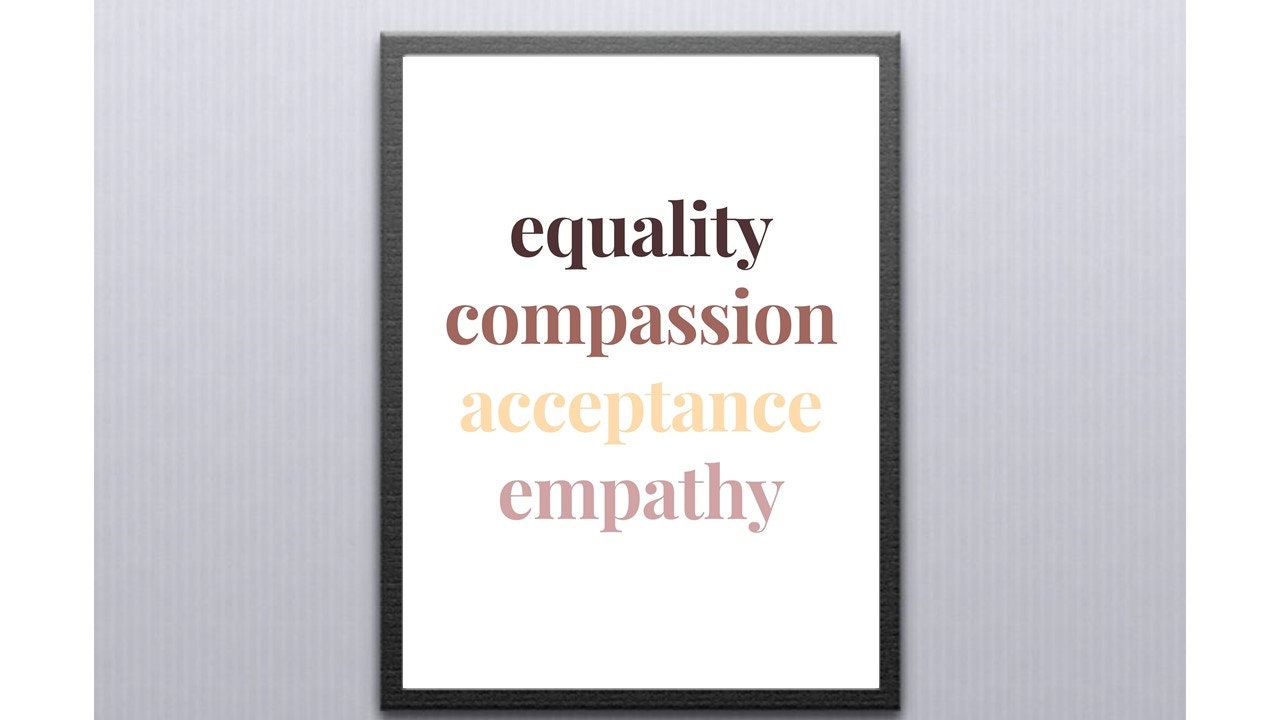 Justice Print Diversity Print Human Rights Inclusion Print Work Decor ...