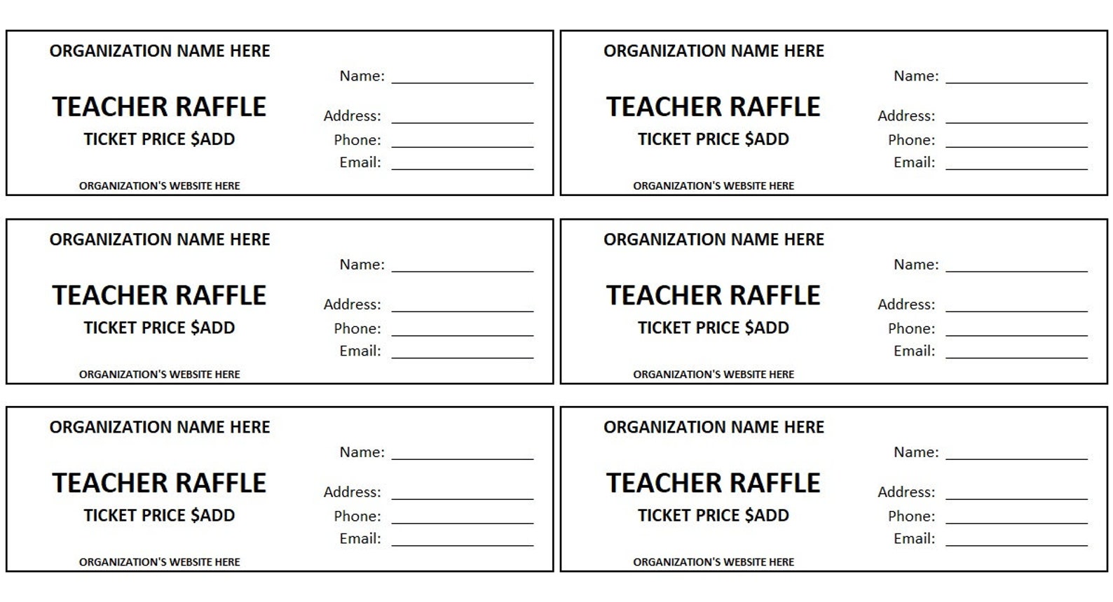 Editable Teacher Ticket, Teacher Raffle, Enter to Win Printable Ticket ...