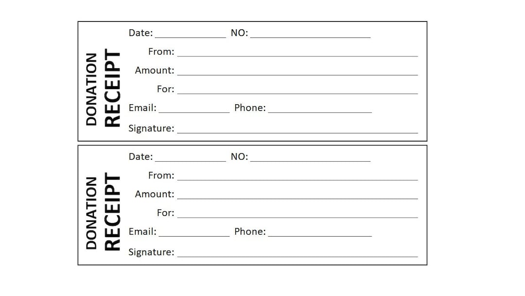 Editable Donation Receipt Template, Donation Receipt, Editable Excel ...
