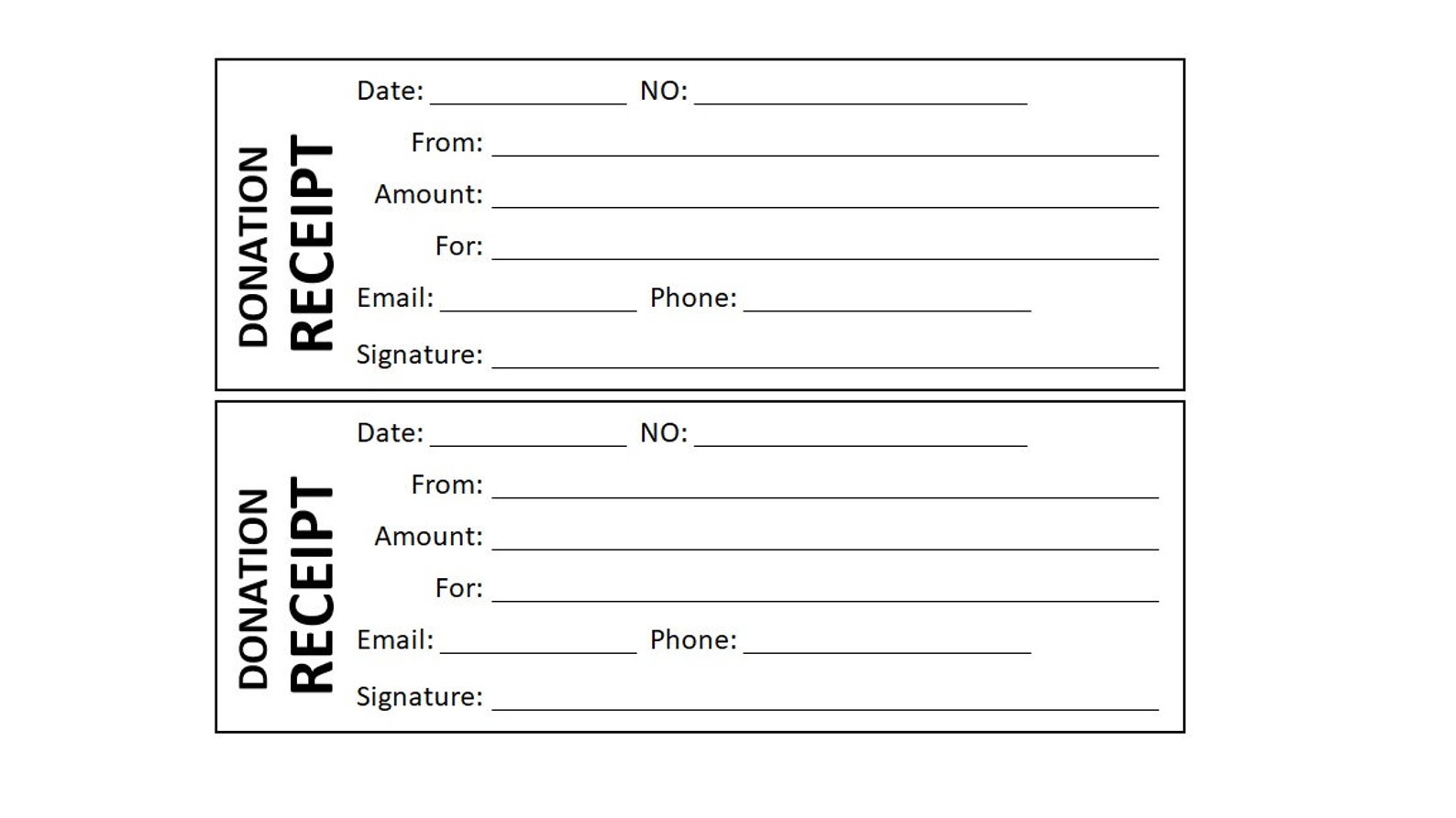 Editable Donation Receipt Template, Donation Receipt, Editable Excel ...