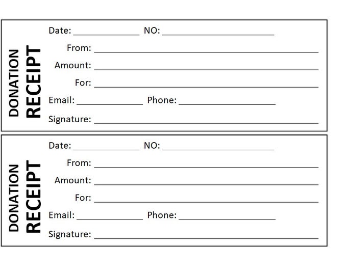 Donation Receipt Template Download, A4, US Letter Size, Easy Editable ...