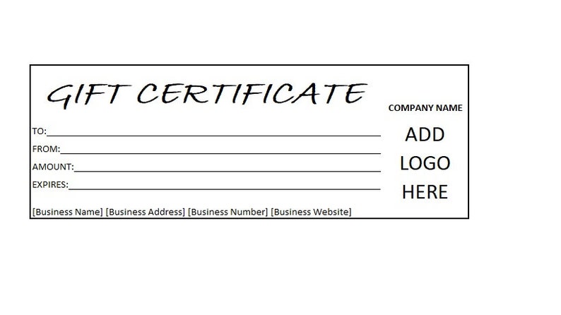 Editable Gift Certificate Template, Minimalist Certificate, DIY Gift ...