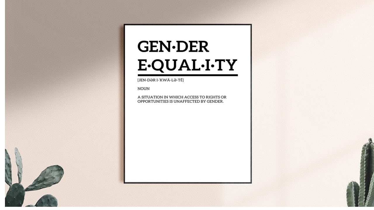 Gender Equality Definition Print, Social Justice Print, Equality Print ...