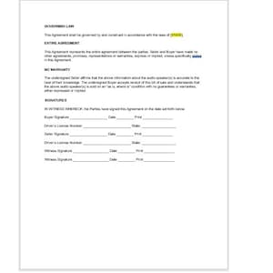 Editable Storage Building Bill of Sale Template, Editable Bill of Sale ...