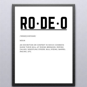 Rodeo Definition, Sport Print, Sport Decor, Definition Print, Sports ...