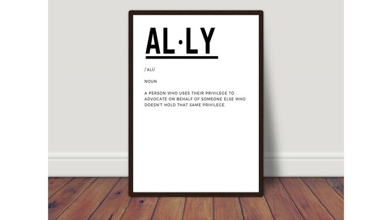 Ally Definition Social Justice Print Equality Print - Etsy